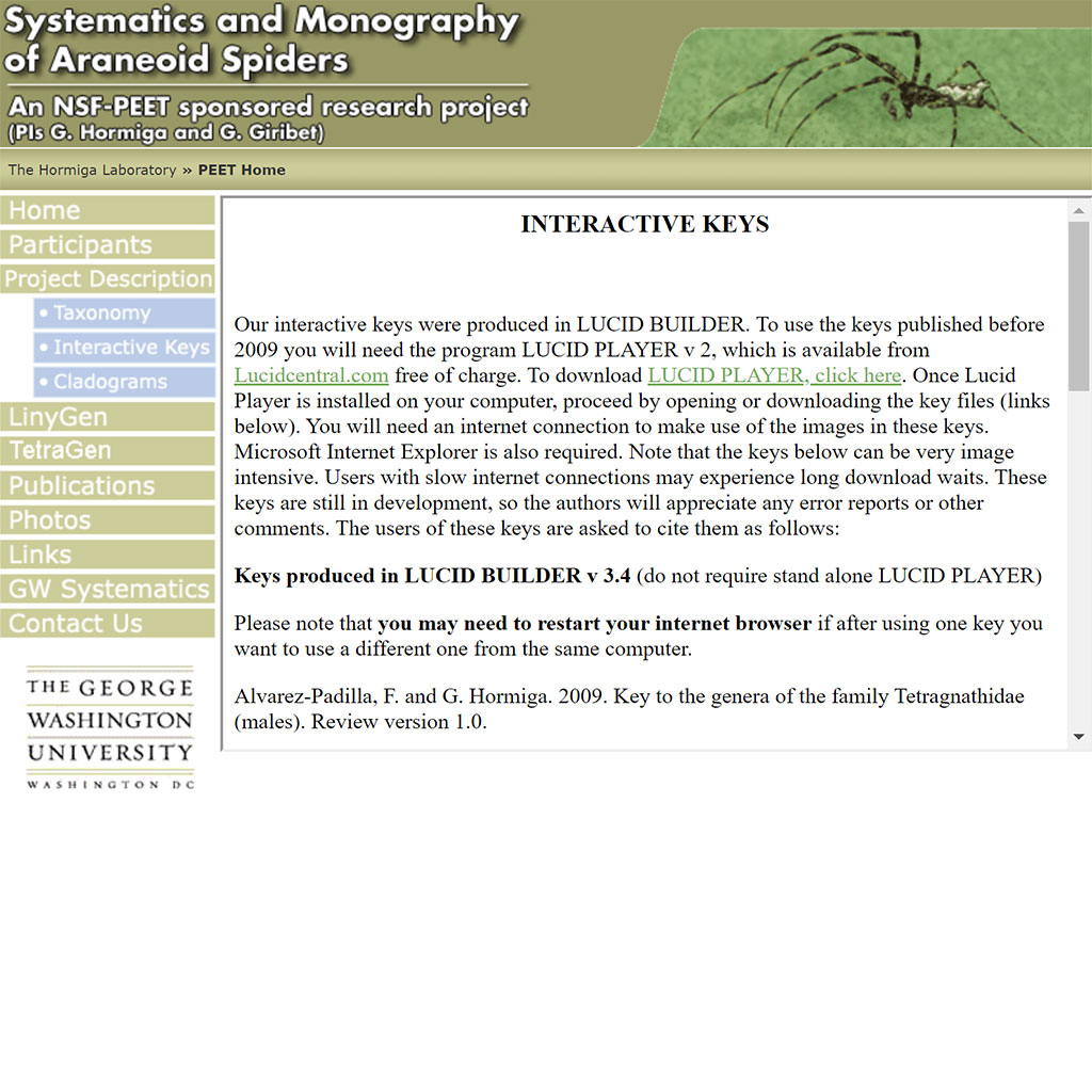 Online Spider Identification Websites - Asian Society of Arachnology